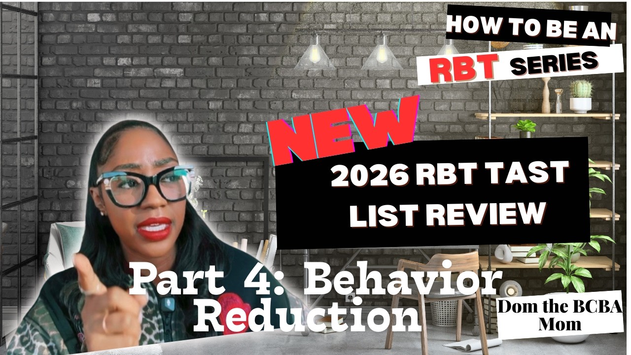 New RBT Task List: Behavior Reduction 