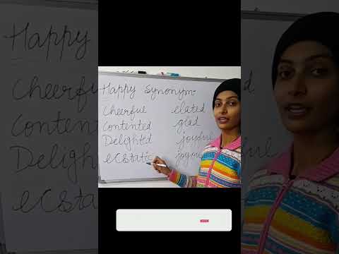 Synonyms of (HAPPY) #shorts #ieltsband9 #ieltswithsofia #viral #ieltsvideos #speaking#sofia#ielts