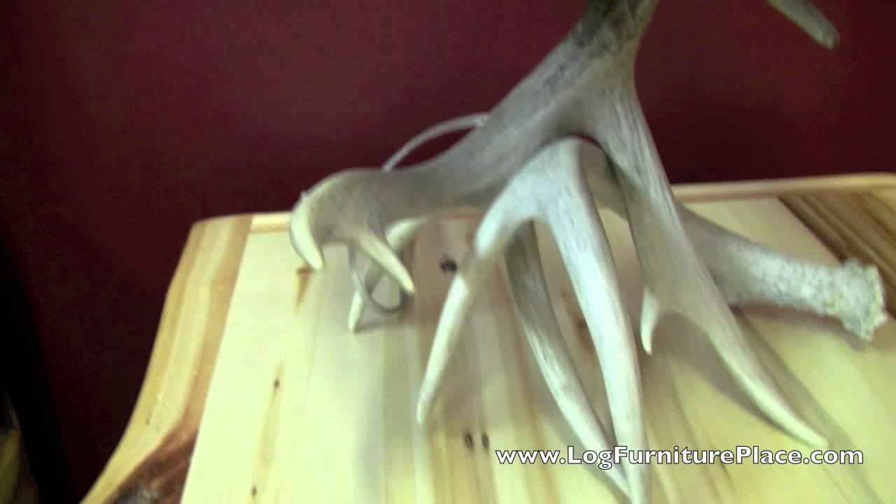Double Whitetail Antler Table Lamp from LogFurniturePlace.com