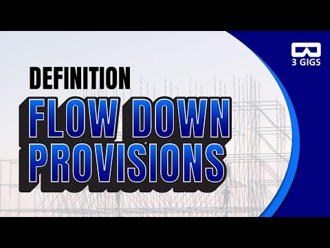 DEFINITION - FLOW DOWN PROVISIONS