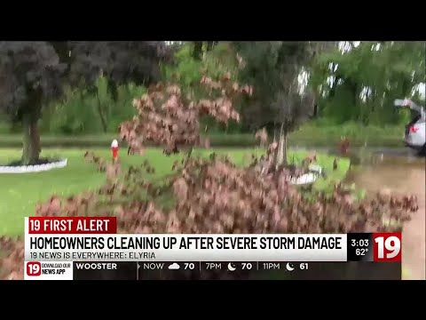 Elyria homeowners cleaning up after severe storm damage