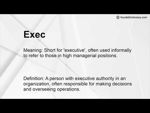 Exec Meaning