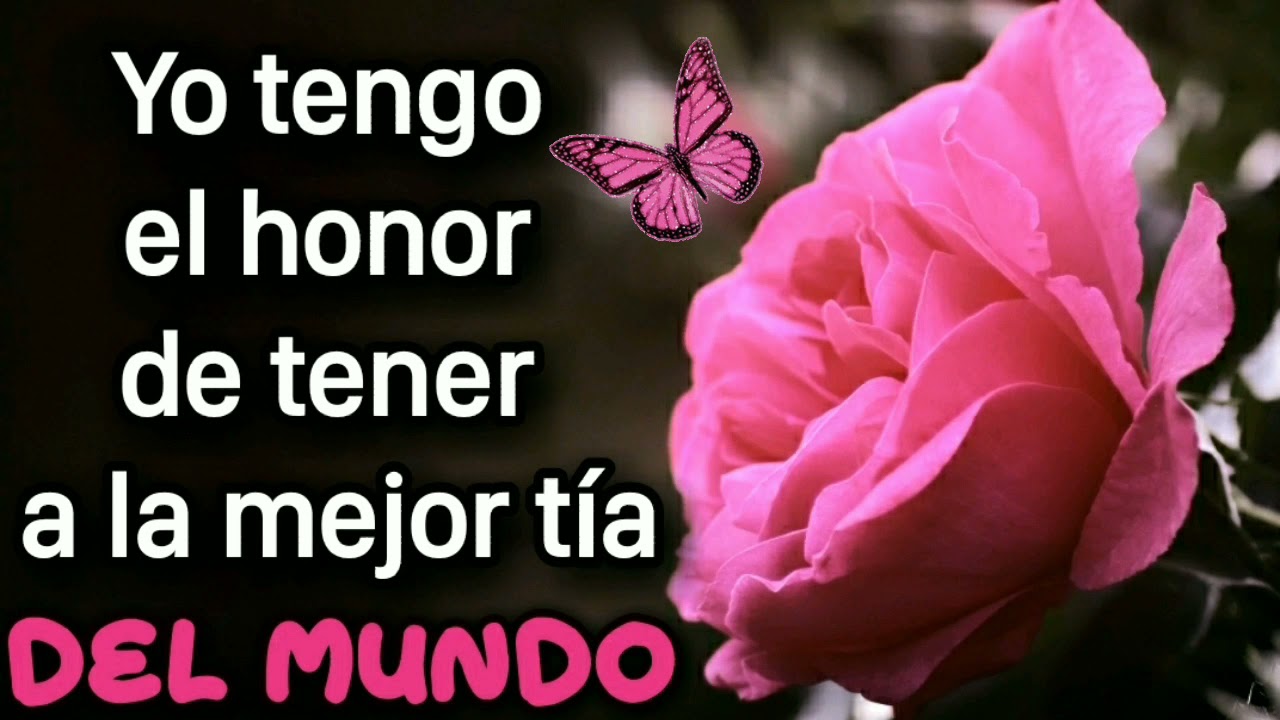 Yo tengo el honor de tener a la mejor tía DEL MUNDO