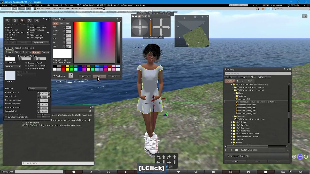 Remove or Replace a Texture in Secondlife(r)