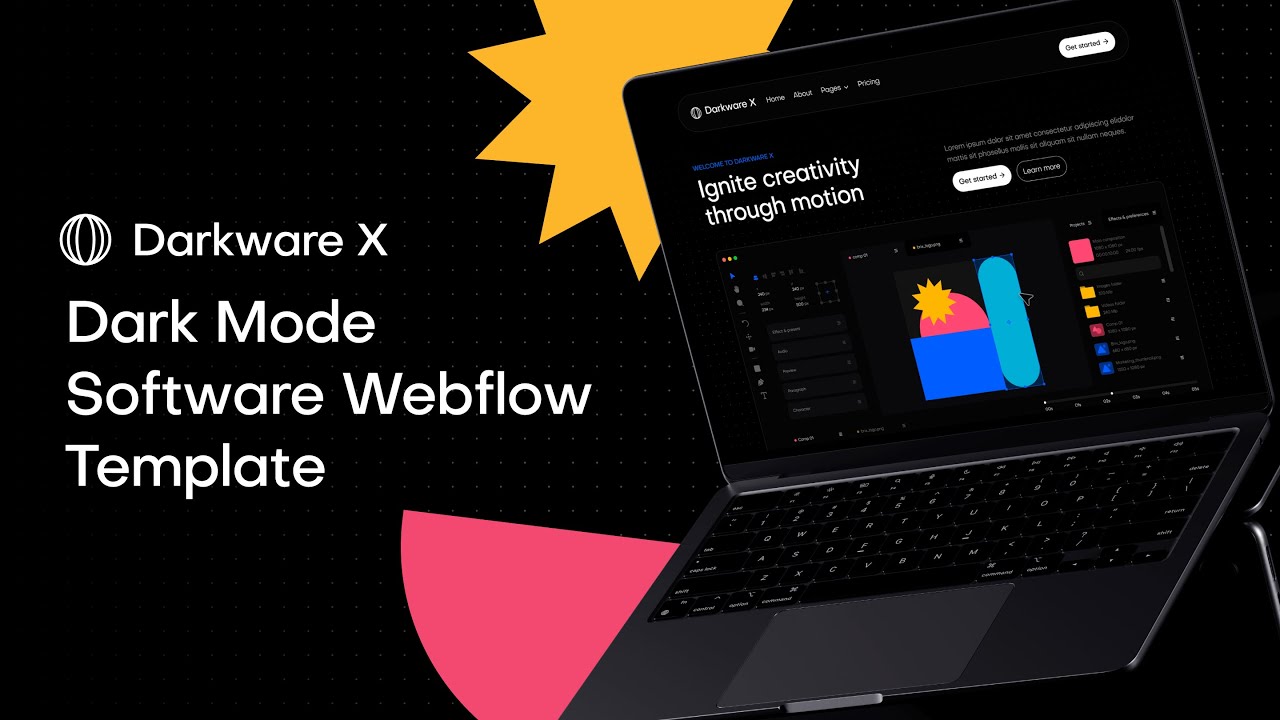 Darkware X - Dark Mode Software Webflow Template | BRIX Templates