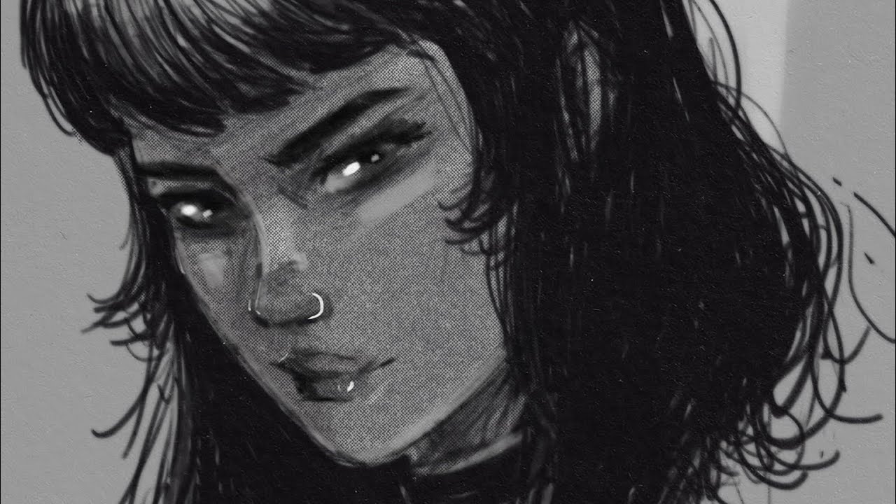 Portrait drawing in Procreate| Time lapse