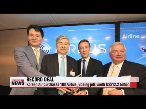 Korean Air to purchase 100 aircraft in record deal 대한항공 차세대 항공기 100대 도입…사상 최대