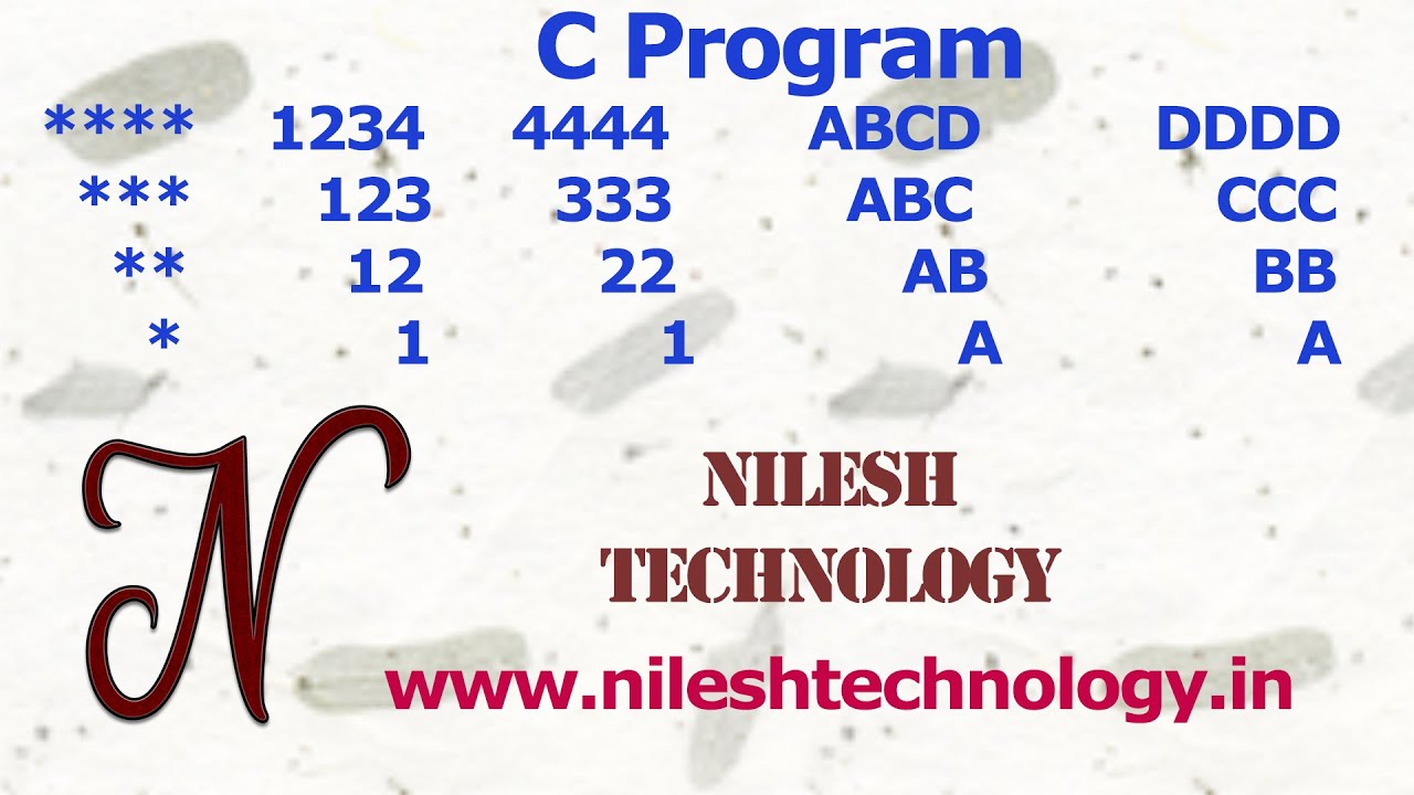 C Program Pattern Part 4