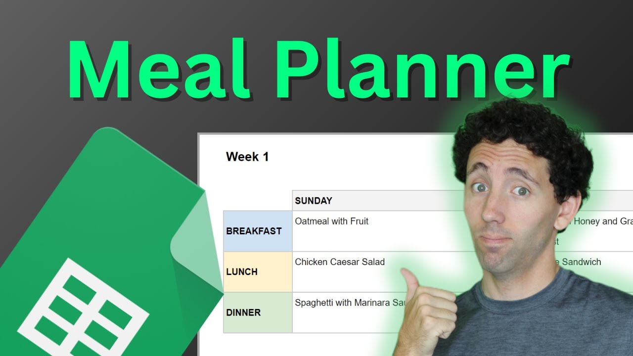 How to Make a Meal Planner in Google Sheets