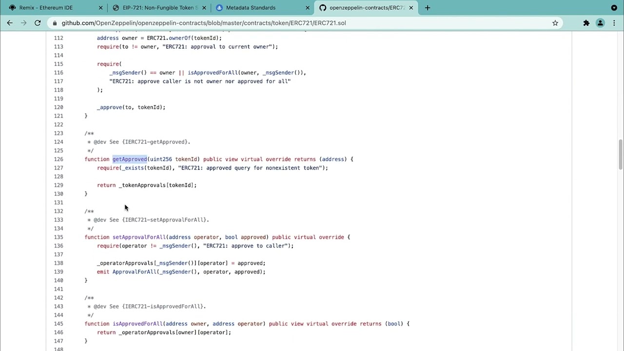 OpenZeppelin ERC 721 Implementation