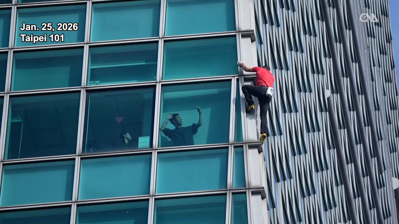 Another angle: Ground view of Alex Honnold’s rope-free Taipei 101 ...