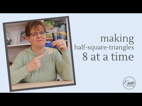 Making half-square triangles 8 units at a time