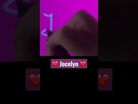 JOCELYN (Calligraphy video) #calligraphy #name #jocelyn