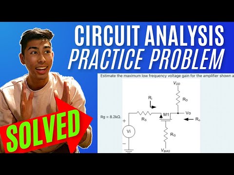 Electronics I (final review): Estimate the maximum low frequency voltage gain for the amplifier s...