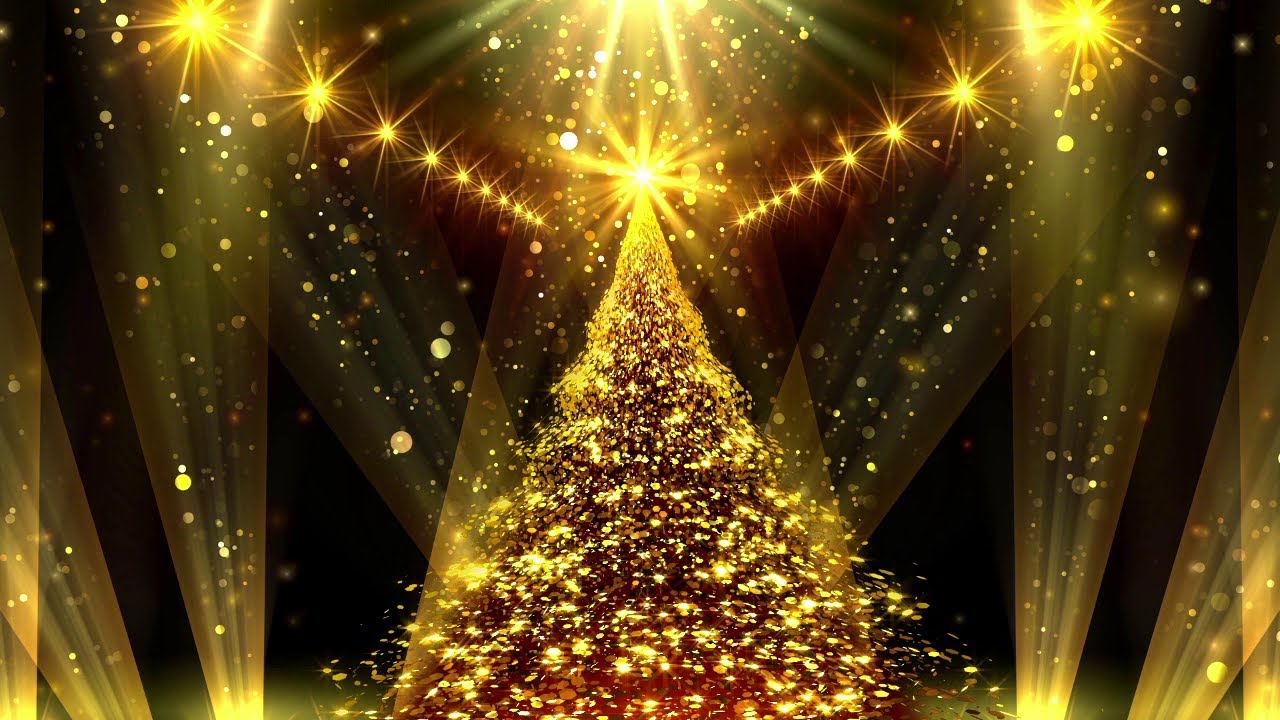🎄 Luxury Gold Christmas Tree Background 8H 4K | Elegant Holiday Ambience