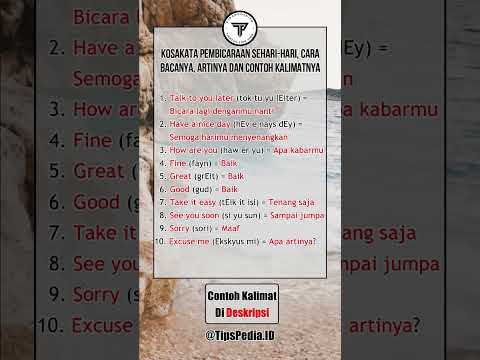 Belajar Kosakata Pembicaraan Sehari-hari, Cara Bacanya, Artinya dan Contoh Kalimat | #short #shorts