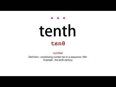 How to pronounce tenth - Vocab Today