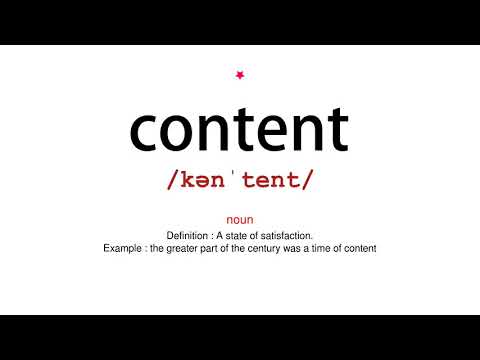 How to pronounce content - Vocab Today