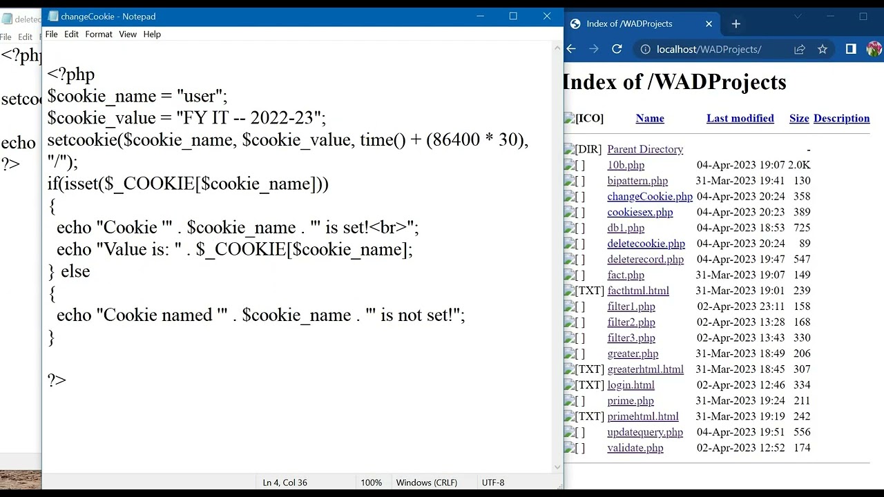 Cookies in PHP- Creating, Updating and Deleting