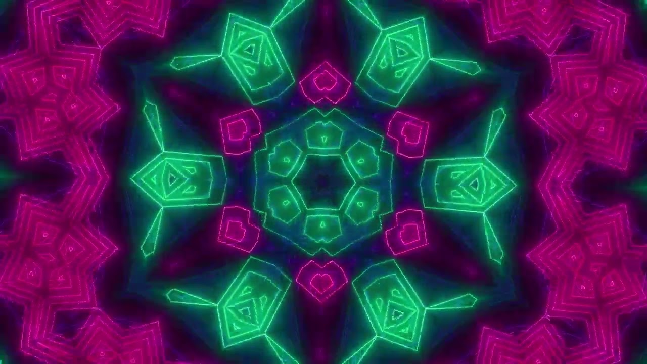 4K Neon Multicolored lines Background Animation 17