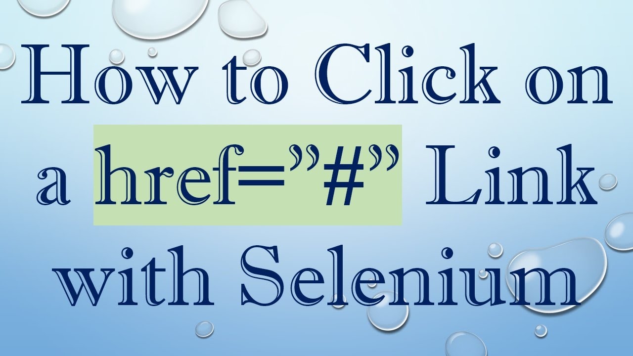 How to Click on a href=