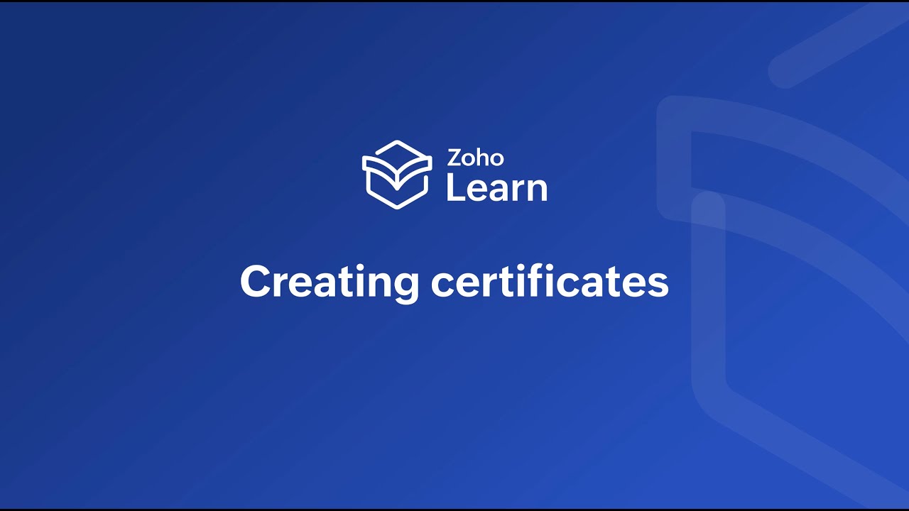 Creating course certificates using templates