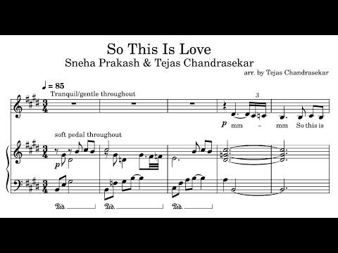 So This Is Love | Sneha feat. ConTejas (Official Transcription)