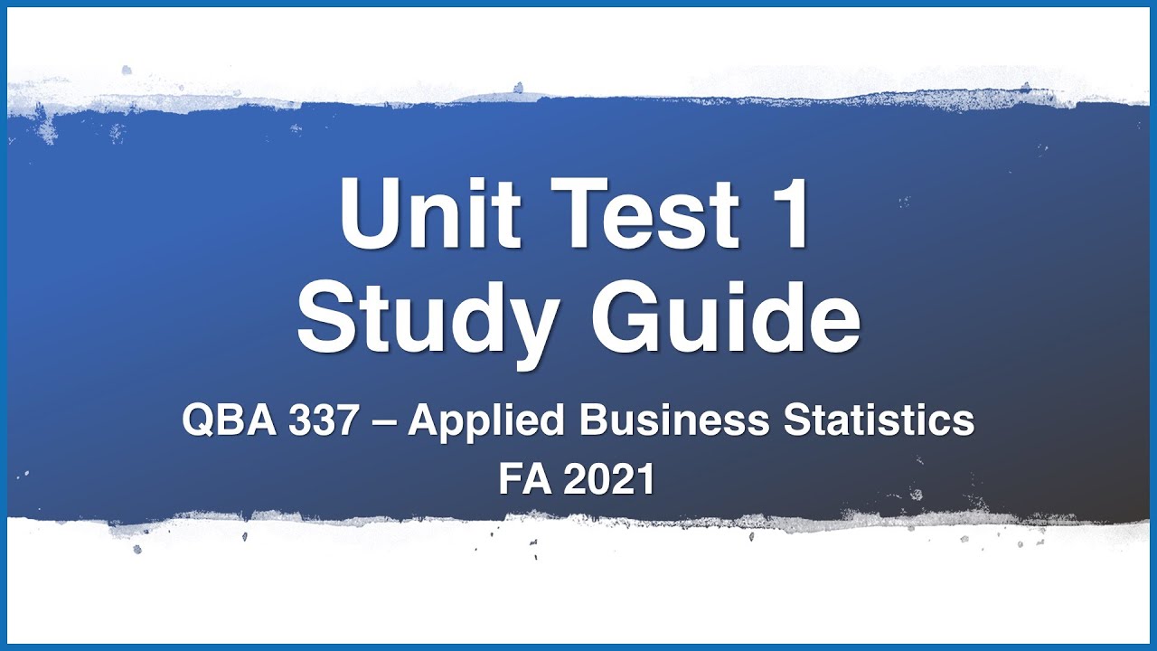 Unit Test 1 Study Guide