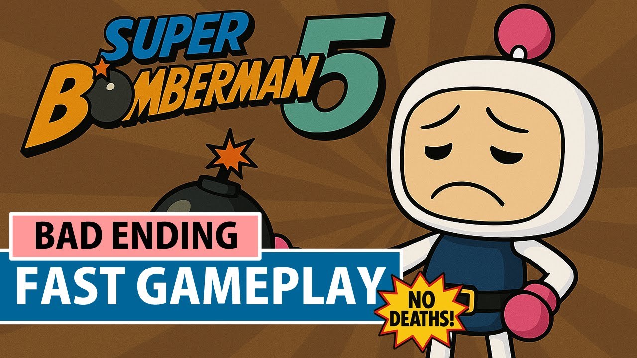 Super Bomberman 5 (SNES) – No Death Run + Bad Ending | Full Longplay | Perfect