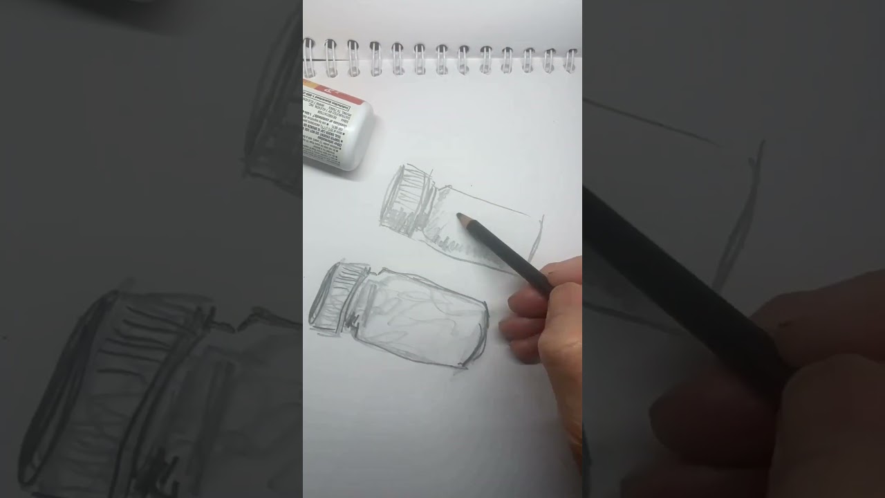 tried the medicine bottle with a pencil that didn’t come out very good either😆😆😆 #art #drawing