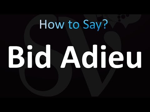 How to Pronounce Bid Adieu