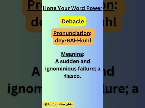 Debacle #shorts #trending #new word #hone your word power #english #newvocabulary #hone