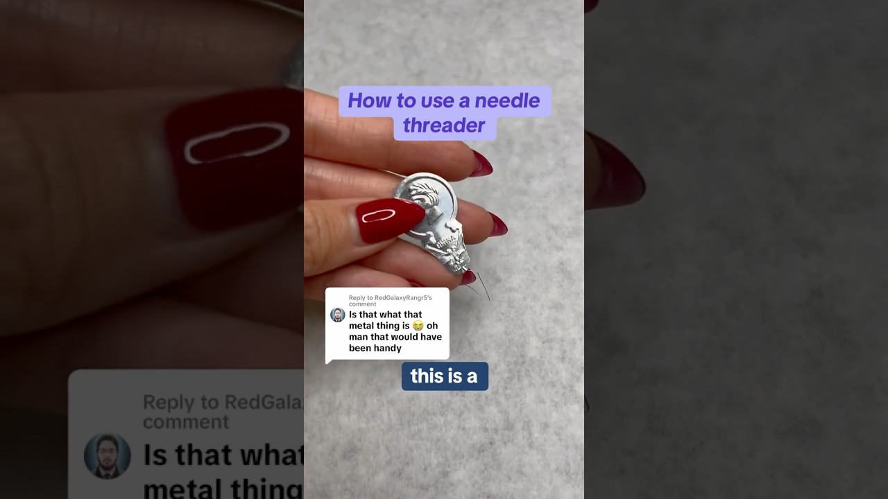 How to Use a Needle Threader #BeginnerSeeing #SewingTutorial #SewingTips #SewingTools #SewingTricks
