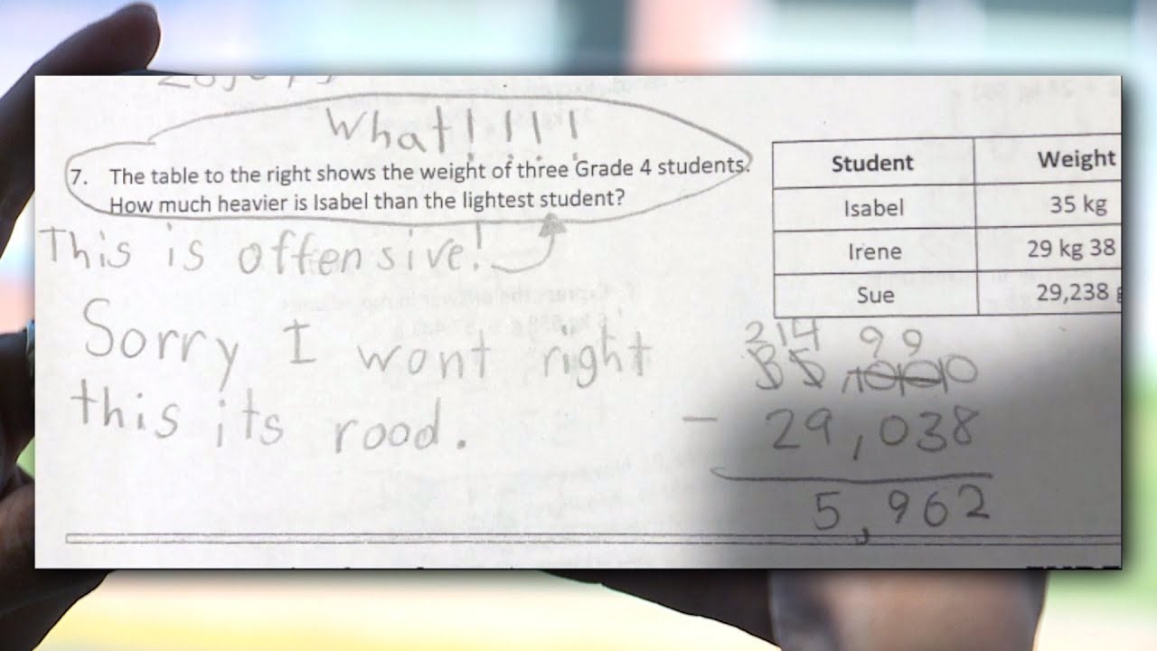 Utah Elementary Student Refuses to Answer 'Offensive' Math Problem About Girls' Weights