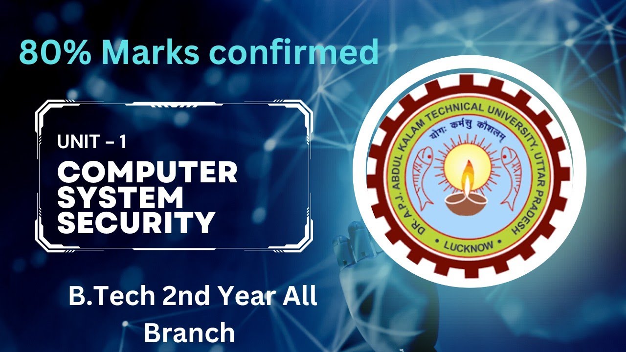 Computer System Security Unit 1 important Questions 80% marks 📝📝📝