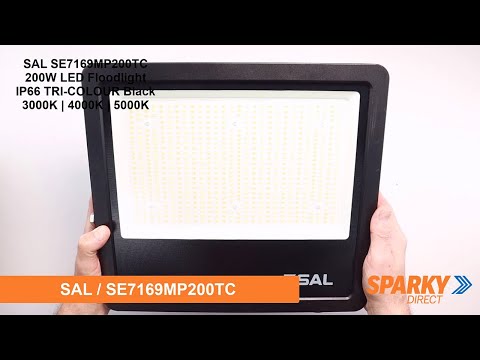 SAL SE7169MP200TC | 200W LED Floodlight IP66 | TRI-COLOUR | Black