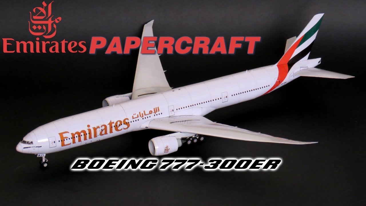 EMIRATES  BOEING 777-300ER PAPERCRAFT - PAPER MODEL