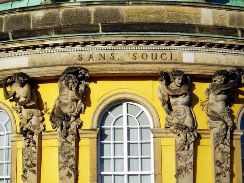 FREDERICK THE GREAT'S PALACE & PARK OF SANSSOUCI at POTSDAM near BERLIN