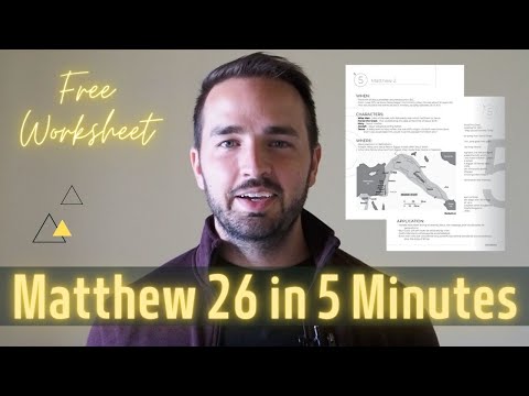 Matthew 26 Summary in 5 Minutes - Quick Bible Study