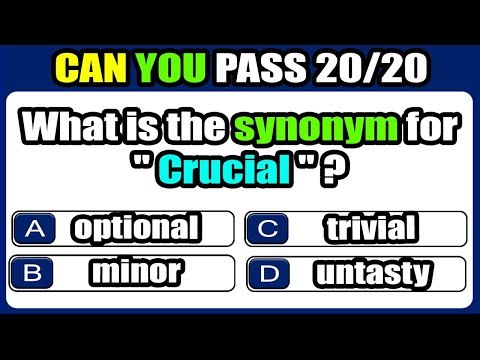 Synonyms Quiz: 97% CANNOT SCORE 20/20 | #challenge 11