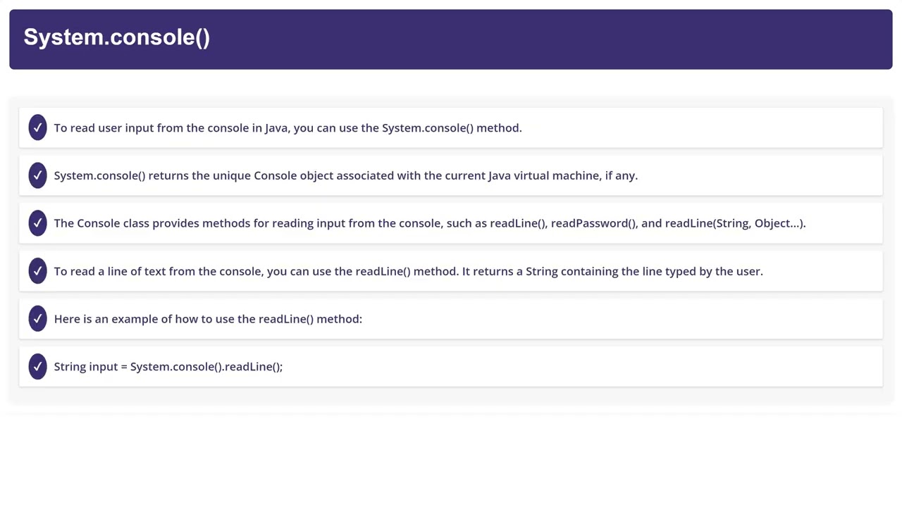 Ways to Get Input from Console in Java