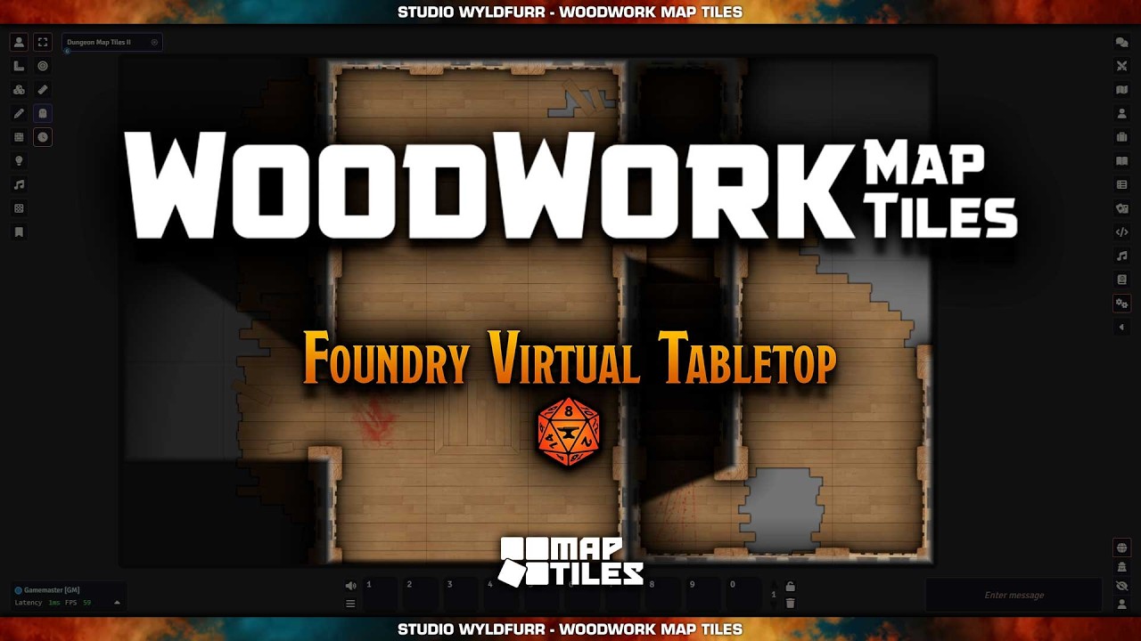 Woodwork Map Tiles in FoundryVTT