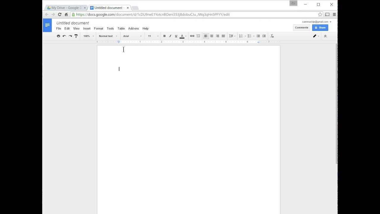 Creating a Document with Google Docs