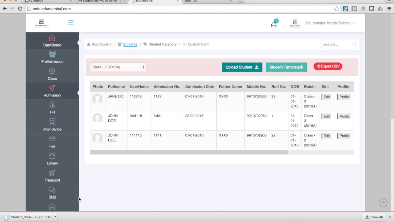 Edumarshal | School Management System Software | How Do I Update Student Record On Reupload