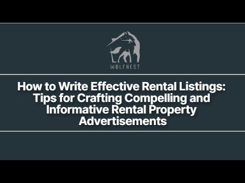 How to Write Effective Rental Listings: Tips for Crafting Compelling ...