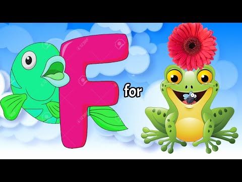 Words that start with 'F' | F for Frog 🐸, Flower🌼, Fairy 🧚♂️, Fruit🍏, Fish 🐟 | ABC for Preschoolers