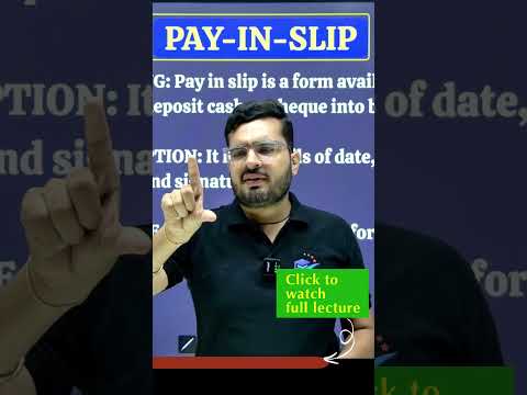 Pay in Slips | 11 Accounts Ch- 7 Source Documents & Vouchers| Best Explanation by Sanyam Sir #shorts