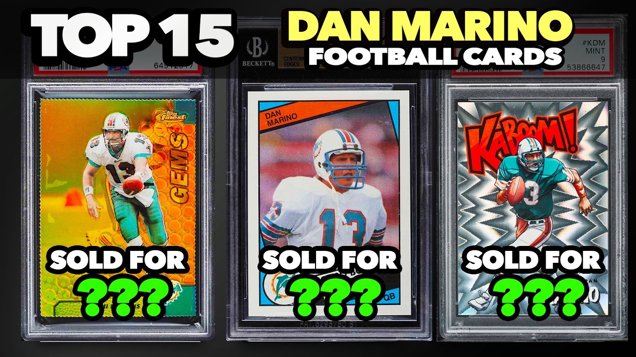 Population Reports setting the bar on these 15 Dan Marino Football Cards recently sold on eBay