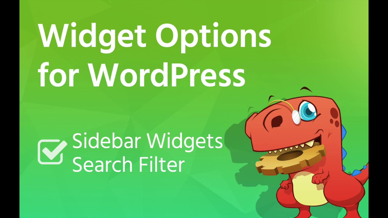 WordPress Widgets and Sidebars Search Filter
