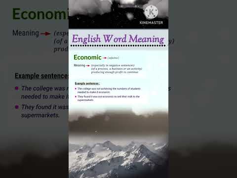 economic meaning in english | economic definition in english